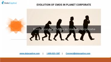 Evolution of CMOs in planet corporate presentation | free to download
