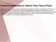 PPT – FAMOUS LANDMARKS AROUND THE WORLD PowerPoint presentation | free ...