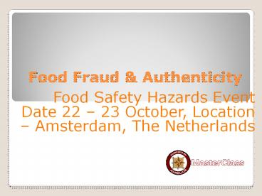 food fraud training (5) presentation | free to download