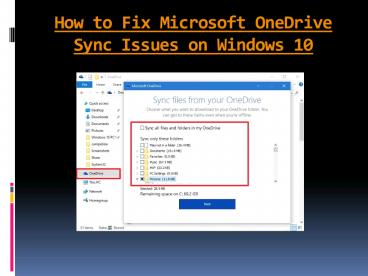 How to Fix Microsoft OneDrive Sync Issues on Windows 10 presentation ...