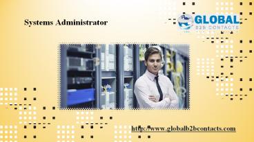 Systems Administrator presentation | free to download