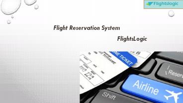 Flight Reservation System presentation | free to download