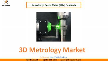 3D Metrology Market presentation | free to download