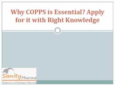 What is Copps? and get the right knowledge about that presentation ...