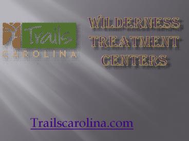 PPT – Wilderness Treatment Centers PowerPoint presentation | free to ...
