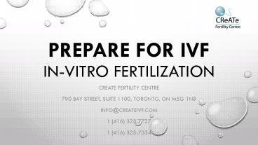 All About Ivf - CReATe Fertility Centre presentation | free to download