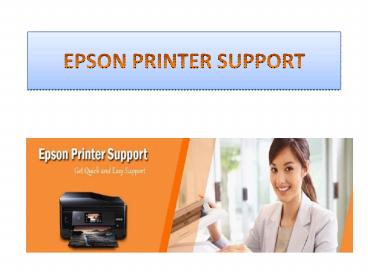 Epson printer support presentation | free to download
