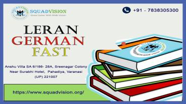 Learn German Language A1 Level presentation | free to download