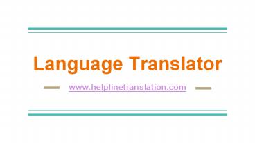 Language translator presentation | free to download
