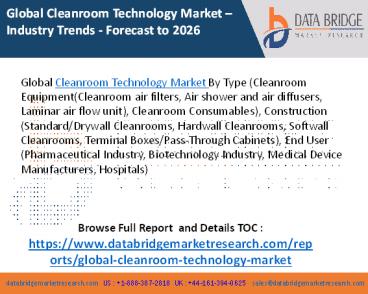 Cleanroom Technology presentation | free to download