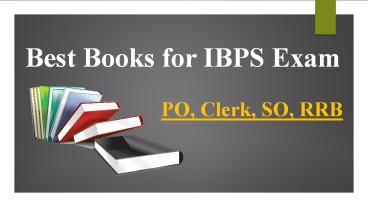 PPT – IBPS Books - Start your Preparation with Reference Books ...
