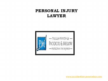 PERSONAL INJURY LAWYER presentation | free to download