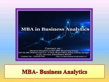PPT – MBA- Business Analytics PowerPoint presentation | free to ...