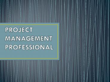 pmp presentation | free to download