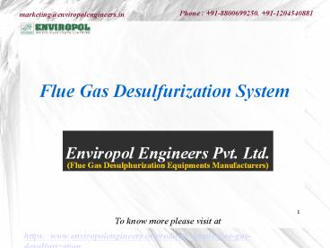 Flue Gas Desulfurization System presentation | free to download
