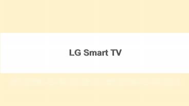 LG Smart TV presentation | free to download