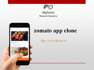 zomato app clone presentation | free to download