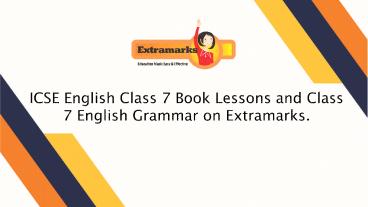 ICSE English Class 7 Book Lessons and Class 7 English Grammar on ...