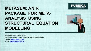 Metasem: An R package for Meta-Analysis using structural equation modelling - Pubrica ...