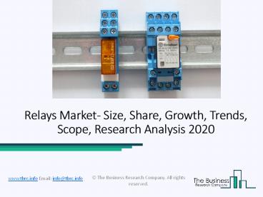 Global Relays Market Future Demand, Market Analysis And Outlook to 2023 ...