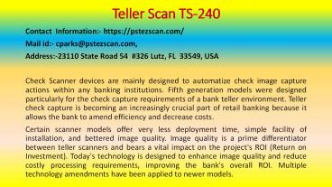 Teller Check Capture Solutions: What to Look for While Considering in a ...