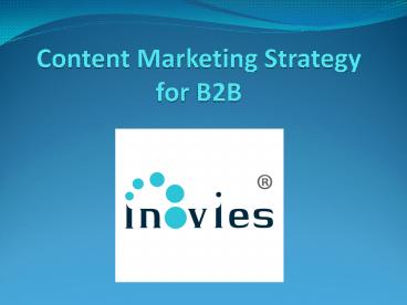 Content Marketing Strategy for B2B presentation | free to download