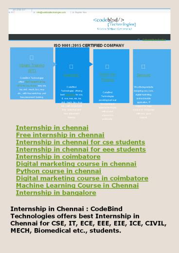 Python course in chennai. presentation | free to download