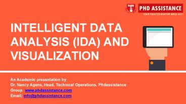 PPT – Intelligent Data Analysis (IDA) and Visualization - Phdassistance ...