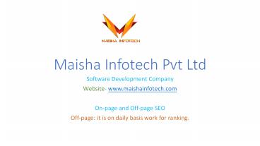Maisha Infotech Pvt Ltd - An Innovative Software Development Company presentation | free to download