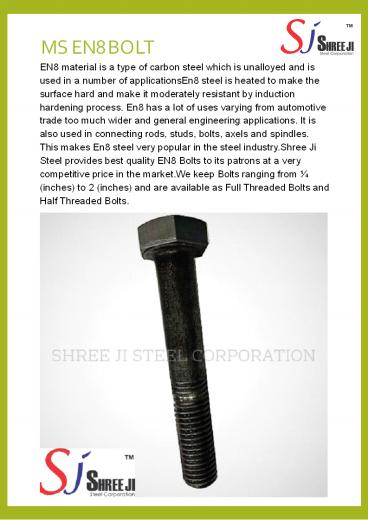 MS EN8 Bolt presentation | free to download