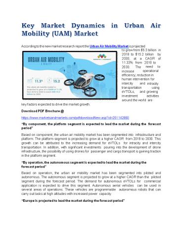 PPT – Key Market Dynamics in Urban Air Mobility (UAM) Market PowerPoint ...
