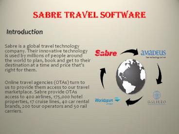 Sabre Travel Software presentation | free to download