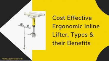 Cost-Effective Inline Lifting Devices for Industries | Conco Jibs ...