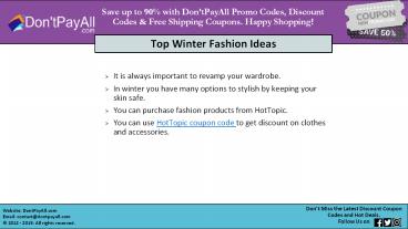 PPT – Hot Topic Coupon Code for Affordable Shopping PowerPoint ...