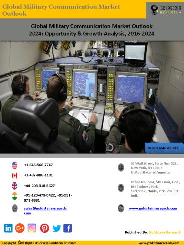 Global Military Communication Market Outlook 2024-Sample presentation ...