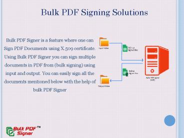 Bulk PDF Signer | Auto Digital Signature presentation | free to download