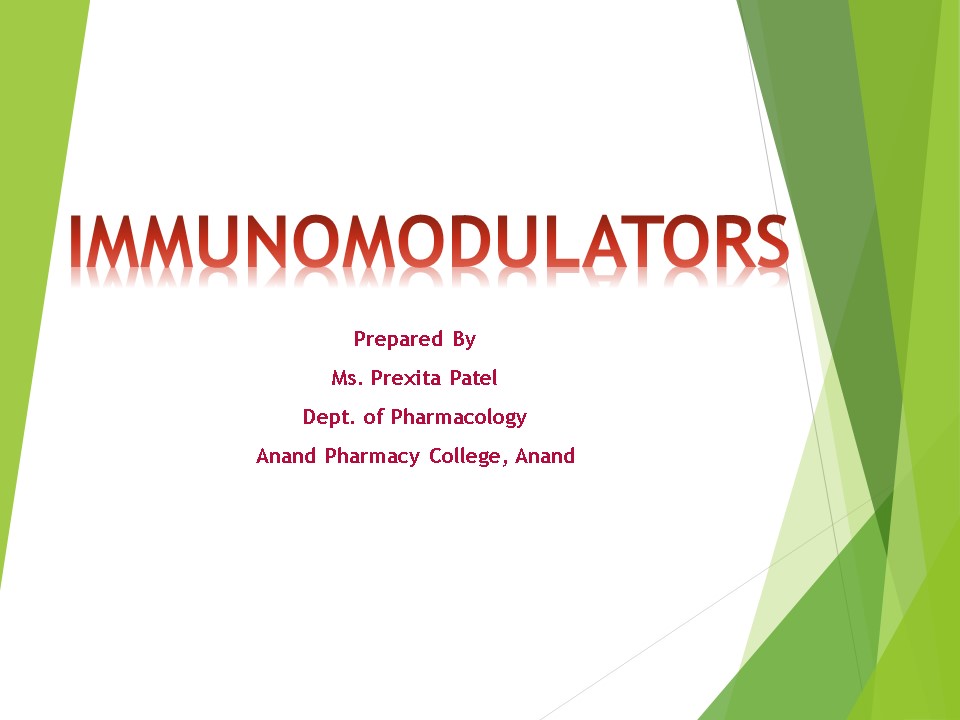 IMMUNOMODULATOR presentation | free to view