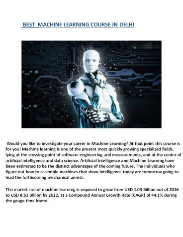 PPT – Machine Learning Course in Delhi PowerPoint presentation | free ...