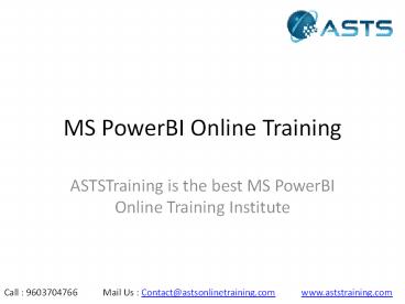 PPT – Microsoft Power BI Online Training - Microsoft Power BI Training ...