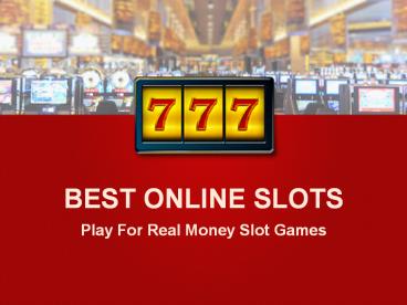Types of Slot Machines presentation | free to download