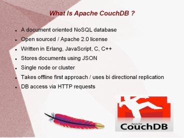 Apache CouchDB presentation | free to download