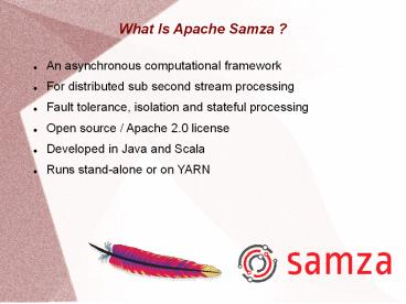 Apache Samza presentation | free to download
