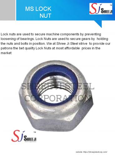 MS lock Nut presentation | free to download
