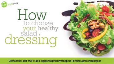 Healthy Salad Dressing presentation | free to view