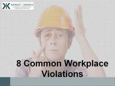 8 Common Workplace Violations presentation | free to download