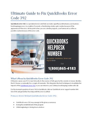 Guide to Fix QuickBooks Error Code 392 Resolve it now!! presentation | free to download