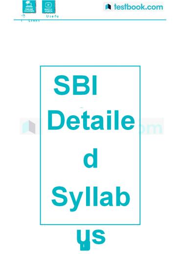 SBI PO Syllabus 2020 – Check Detailed Syllabus with Preparation Notes ...