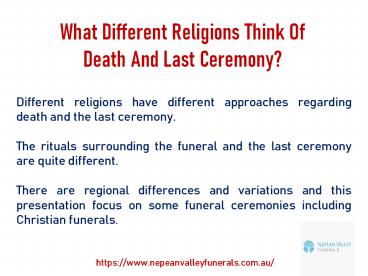 What Different Religions Think Of Death And Last Ceremony? presentation ...