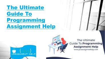 PPT – The Ultimate Guide To Programming Assignment Help PowerPoint ...