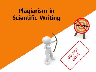 Plagiarism in Scientific Writing presentation | free to download